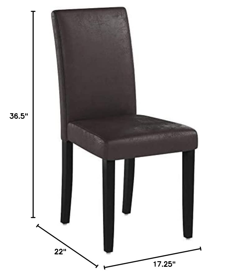 Christopher Knight Home Ryan Dining Chair, Leather, Brown