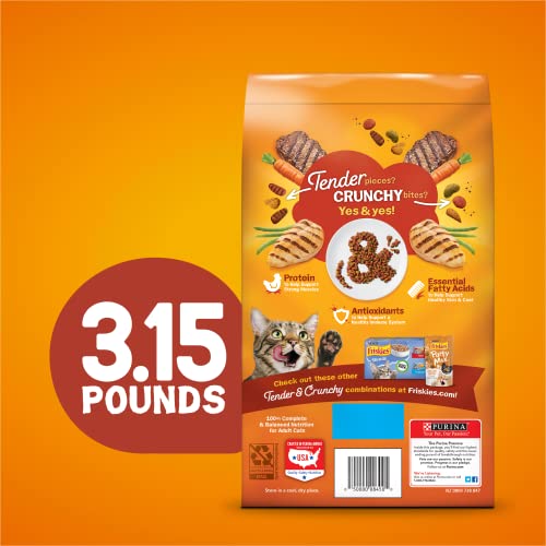 Purina Friskies Dry Cat Food, Tender & Crunchy Combo - (4) 3.15 lb. Bags