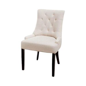 christopher knight home hayden tufted fabric dining / accent chairs, 2-pcs set, beige