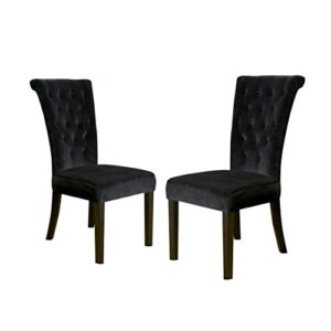 christopher knight home venetian velvet dining chair, black