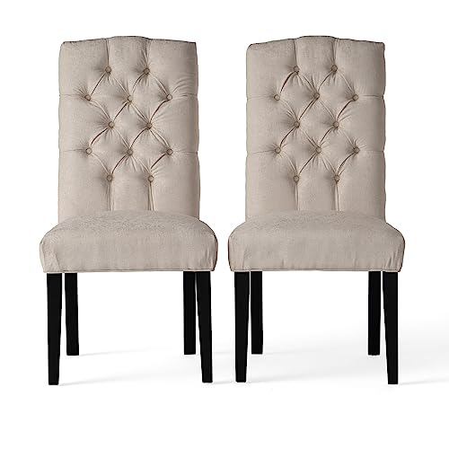 Christopher Knight Home CKH Crown Top Dining Chairs, 2-Pcs Set, Ivory