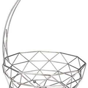 ROSYLINE Fruit basket banana hanger, removable banana hanger, home decoration (chrome)