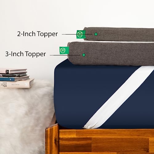 Sleepyhead 2-Inch Twin XL Mattress Topper - Copper-Infused Memory Foam Topper with Washable Cover - College Dorm Room Essential (Twin XL, 2'' Copper Topper)