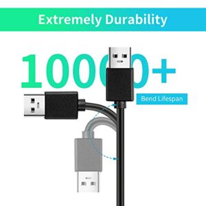 Reallycare Micro B Cable, USB 3.0 A Male to Micro USB 3.0 Sync Cord,Data Wire for Toshiba,Seagate,Samsung,WD, My Passport and More External Hard Drive(1ft/35cm/Black)