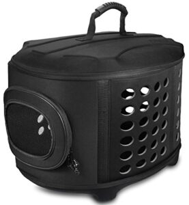 frieq 23-inch large hard cover pet carrier - pet travel kennel for cats, small dogs & rabbits