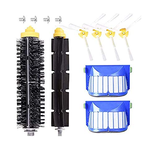 DLD Accessory for Irobot Roomba 600 610 620 650 Series Vacuum Cleaner Replacement Part Kit - Includes 3 Pack Filter, Side Brush and 1 Pack Bristle Brush