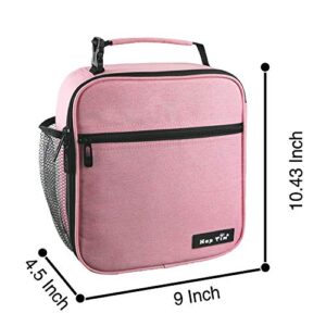 Hap Tim Lunchbox for Adult, Insulated Lunch Bag for Women, Reusable Lunch Box, Spacious Lunchbag, Pink (18654-PK)