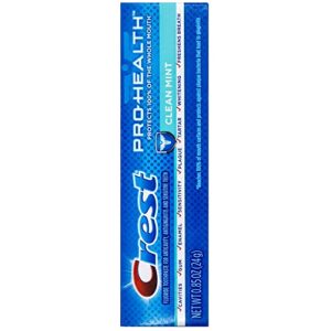 Crest 037000995609 Pro-Health Clean Mint Toothpaste, Smooth Formula 0.85 Oz, Travel Size, (24 Pack)