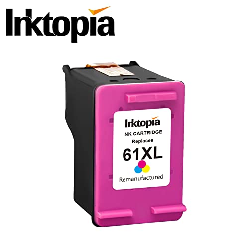 Inktopia Remanufactured Ink Cartridges Replacement for HP 61XL 61 XL for HP Envy 4500 4502 5530 5534 Deskjet 1000 1050 1512 2540 3050 3510 Officejet 2620 4630 4632 Printer (1 Tri-Color)