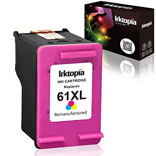 Inktopia Remanufactured Ink Cartridges Replacement for HP 61XL 61 XL for HP Envy 4500 4502 5530 5534 Deskjet 1000 1050 1512 2540 3050 3510 Officejet 2620 4630 4632 Printer (1 Tri-Color)