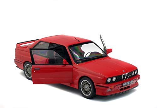 Solido S1801502 1990 BMW E30 M3 Die Cast Car, Red, 1:18 Scale