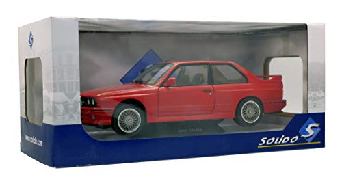 Solido S1801502 1990 BMW E30 M3 Die Cast Car, Red, 1:18 Scale