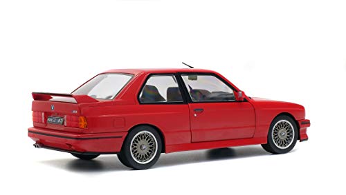 Solido S1801502 1990 BMW E30 M3 Die Cast Car, Red, 1:18 Scale