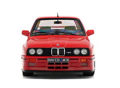 Solido S1801502 1990 BMW E30 M3 Die Cast Car, Red, 1:18 Scale