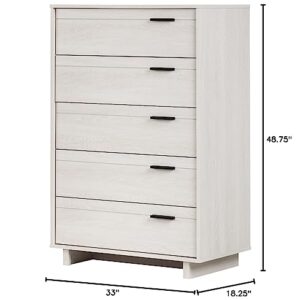 South Shore Fynn 5-Drawer Chest, Winter Oak