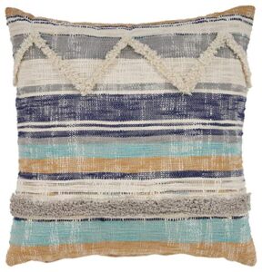 lr home donna throw pillow, 18" x 18", blue/multi