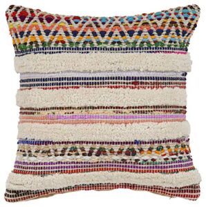 lr home callie throw pillow, 18" x 18", multi/natural