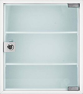 winbest large wall mount steel medical medicine storage cabinet with glass door