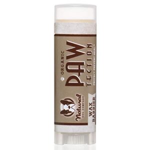 natural dog company pawtection dog paw balm, protects paws from hot surfaces, sand, salt, & snow, organic, all natural ingredients (0.15 oz trial stick)