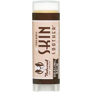 natural dog company skin soother trial stick (0.15oz) | travel-size all-natural balm | with almond oil, cocoa butter, and vitamins c and e | moisturize dry and itchy skin, treat wounds and allergies