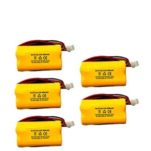 (5 pack) aa900mah unitech 6200rp ledr-1 lowes 253799 exitronix 10010037 3.6v 900mah ni-cd battery pack replacement for emergency/exit light topa 3.6v aa900mah max power b2-0031 mh468886