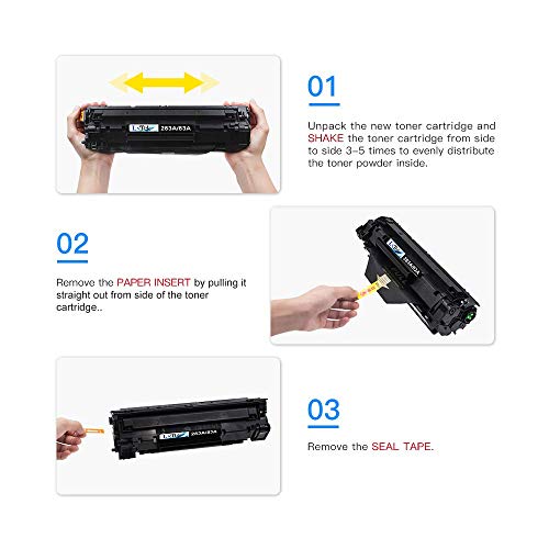 LxTek Compatible Toner Cartridge Replacement for HP 83A CF283A to Compatible with Laserjet Pro MFP M125nw M201dw M225dw M201n M125a M127fn M127fw, 4 Black