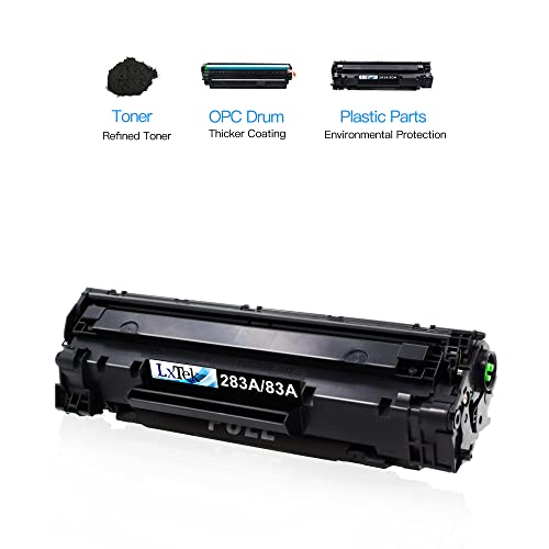 LxTek Compatible Toner Cartridge Replacement for HP 83A CF283A to Compatible with Laserjet Pro MFP M125nw M201dw M225dw M201n M125a M127fn M127fw, 4 Black