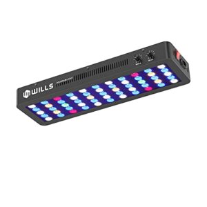 wills aquarium lights dimmable full spectrum 165w fish tank led planted aquarium lights for freshwater saltwater led coral reef(21.3"x6.7"x2.4")