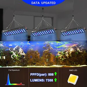 WILLS Aquarium Lights Dimmable Full Spectrum 165W Fish Tank LED Planted Aquarium Lights for Freshwater Saltwater LED Coral Reef(21.3"x6.7"x2.4")