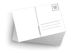 100 blank mailable 4"x6" heavy duty 14pt postcards with mailing side