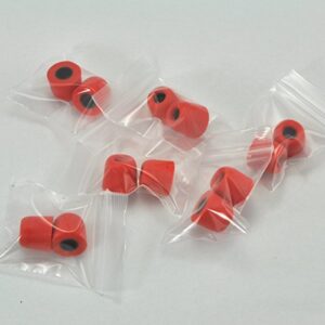 6 Packs (12 Pieces) 5mm Replacement Memory Foam Earplugs Sleeves, in-Ear Moniter Isolate Noise Earbud Cover Tips, T-400 (Medium, Red)