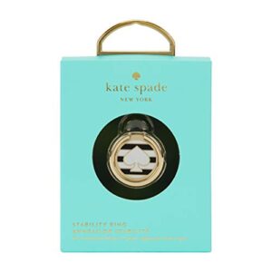 kate spade new york universal ring stand - black / white stripes w/ spade