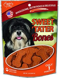 carolina prime pet 45281 sweet tater bone treat for dogs ( 1 pouch), one size