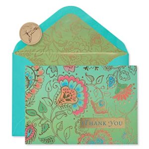 Papyrus Thank You Cards with Envelopes, Floral (12-Count)