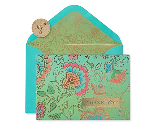 Papyrus Thank You Cards with Envelopes, Floral (12-Count)