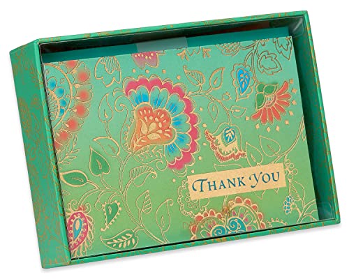 Papyrus Thank You Cards with Envelopes, Floral (12-Count)