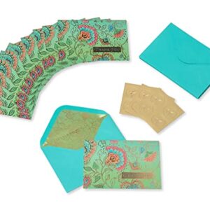 Papyrus Thank You Cards with Envelopes, Floral (12-Count)