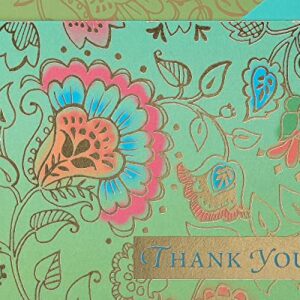 Papyrus Thank You Cards with Envelopes, Floral (12-Count)