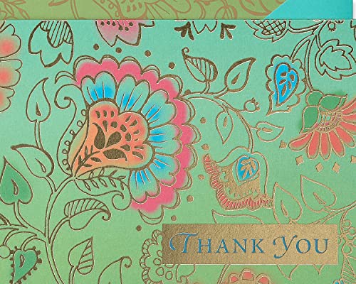 Papyrus Thank You Cards with Envelopes, Floral (12-Count)