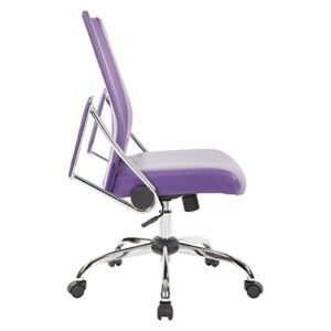 OSP Home Furnishings Bridgeway Office Chair, Purple