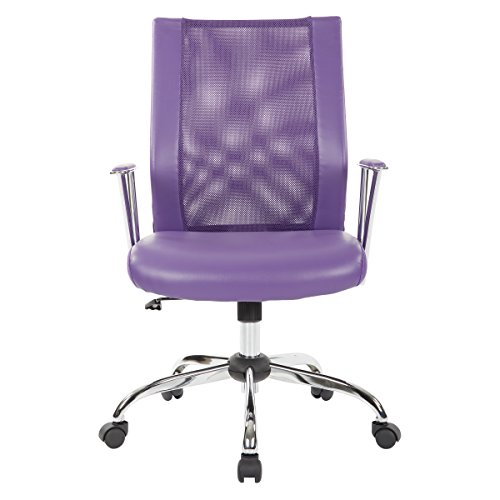 OSP Home Furnishings Bridgeway Office Chair, Purple