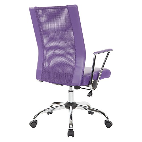 OSP Home Furnishings Bridgeway Office Chair, Purple