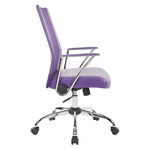 OSP Home Furnishings Bridgeway Office Chair, Purple