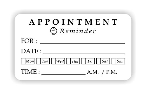 Appointment Reminder Cards - (Pack of 100) 3.5" x 2" White 14PT Cardstock Rounded Corner with Handmade Storage Box for Business Home Office Customer Service Meeting Day Date Time Planner