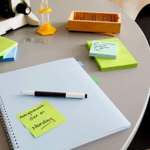 Post-it Super Sticky Notes, 3 in x 3 in, 1 Cube, 2x the Sticking Power, Bright Colors, Recyclable (2027-SSGFA)