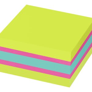 Post-it Super Sticky Notes, 3 in x 3 in, 1 Cube, 2x the Sticking Power, Bright Colors, Recyclable (2027-SSGFA)