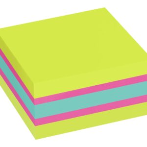 Post-it Super Sticky Notes, 3 in x 3 in, 1 Cube, 2x the Sticking Power, Bright Colors, Recyclable (2027-SSGFA)