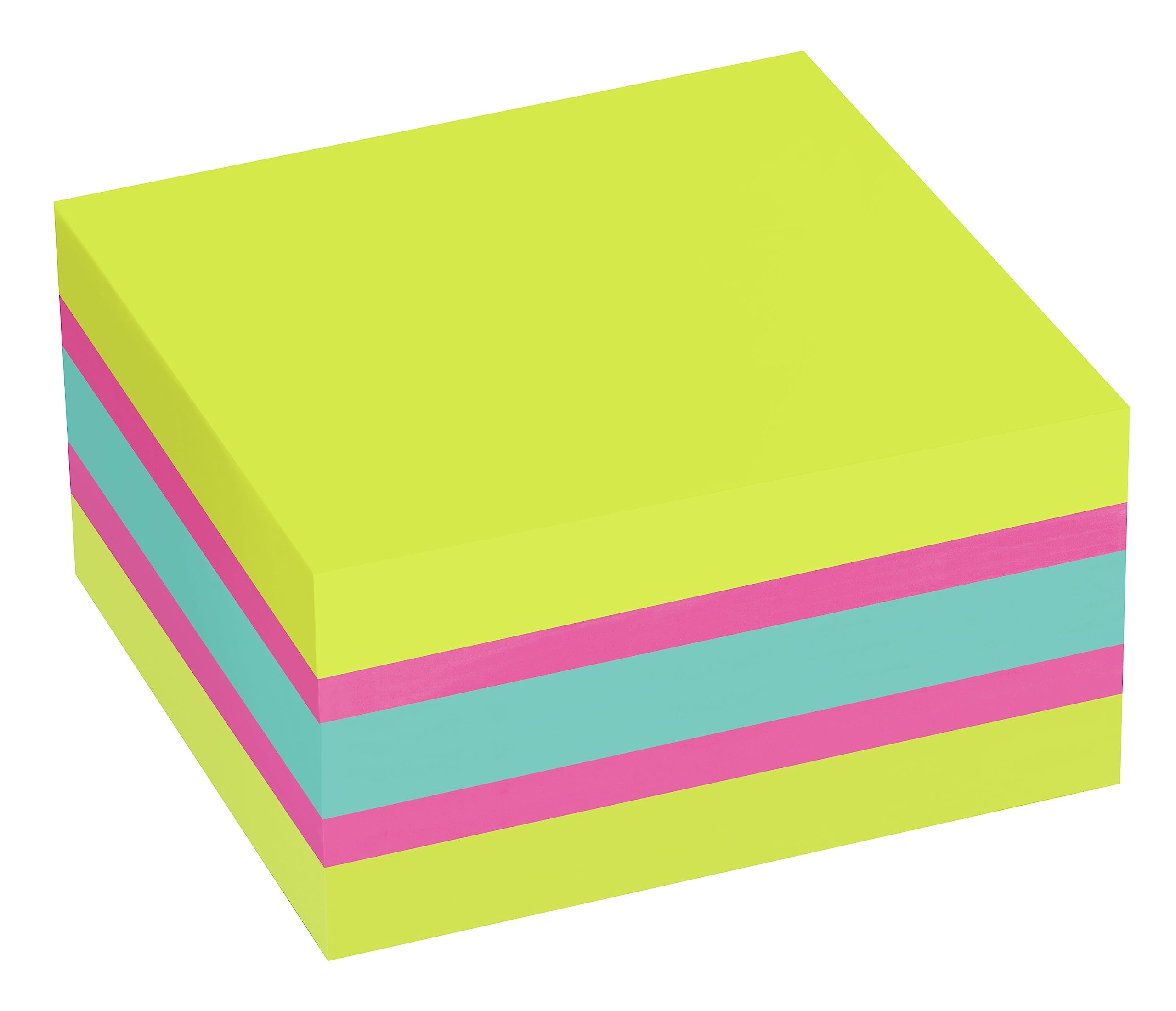 Post-it Super Sticky Notes, 3 in x 3 in, 1 Cube, 2x the Sticking Power, Bright Colors, Recyclable (2027-SSGFA)