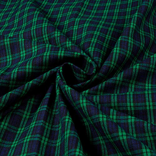 Textile Creations Classic Yarn-Dyed Tartan Plaid Blackwatch Blue/Green Fabric By The Yard