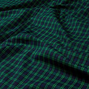 Textile Creations Classic Yarn-Dyed Tartan Plaid Blackwatch Blue/Green Fabric By The Yard